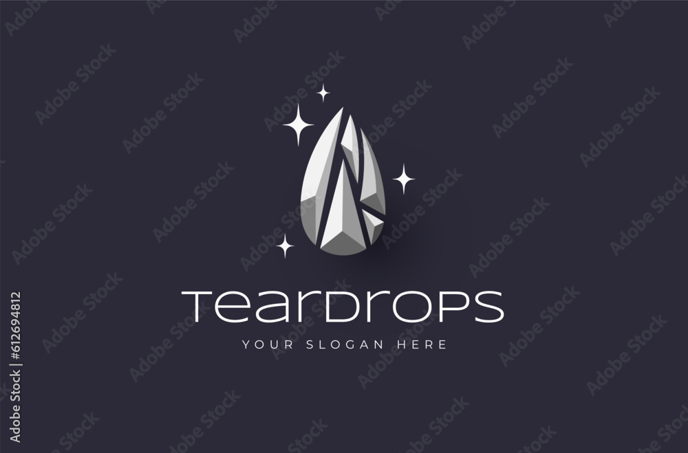 sparkling gem Cristal diamond logo design Stock Vector | Adobe Stock