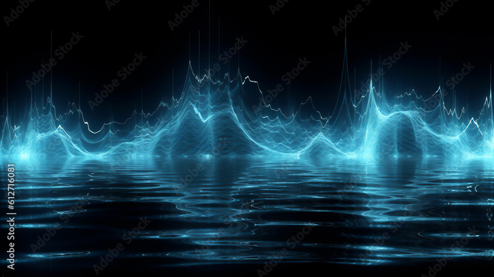 Audio soundwave scope signal as an abstract background depicting a ...
