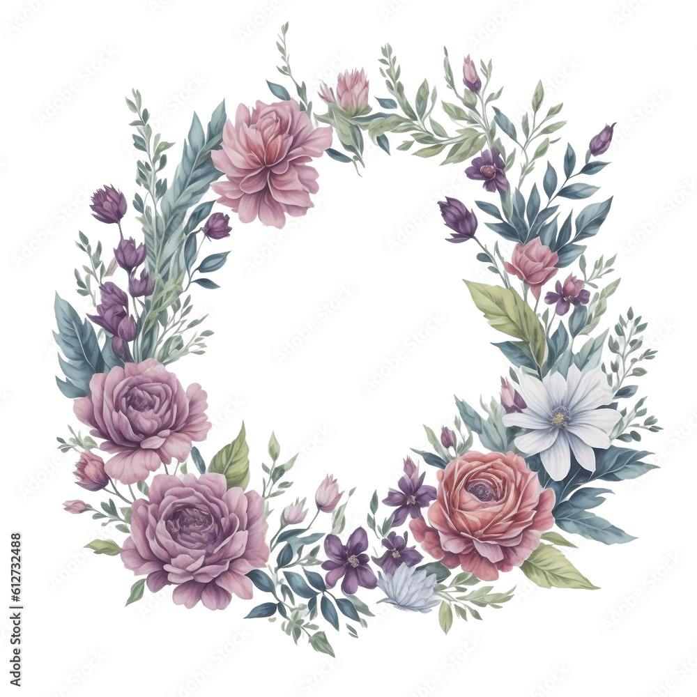 Beautiful pink flowers frame on transparent background. Transparent ...
