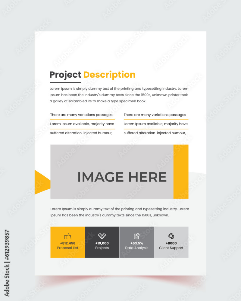 Corporate company profile brochure, annual, cover with creative shapes ...