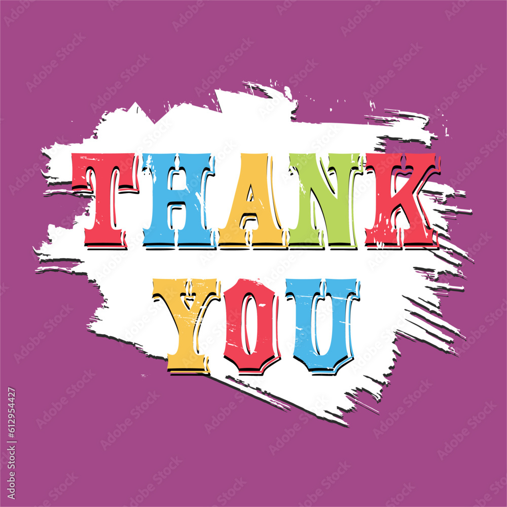 Thank You, Typography Design Stock Vector | Adobe Stock