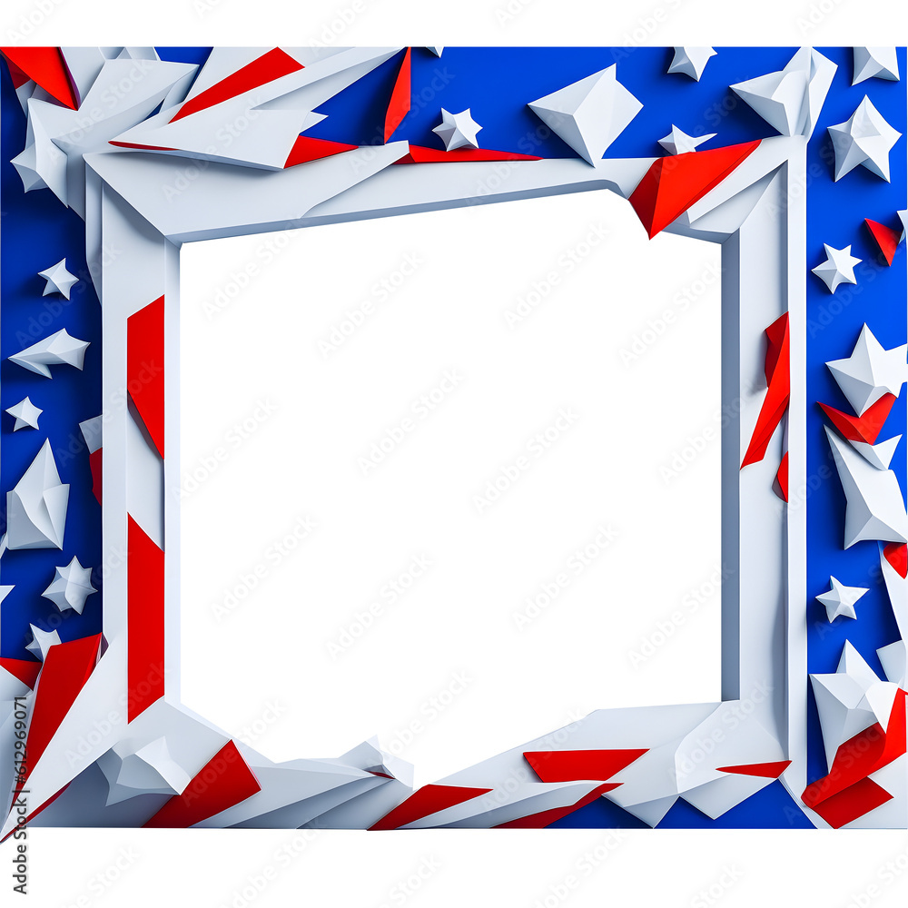 Ilustración de Stock Origami Frames Fourth of July Clipart PNG, Transparent Background ...