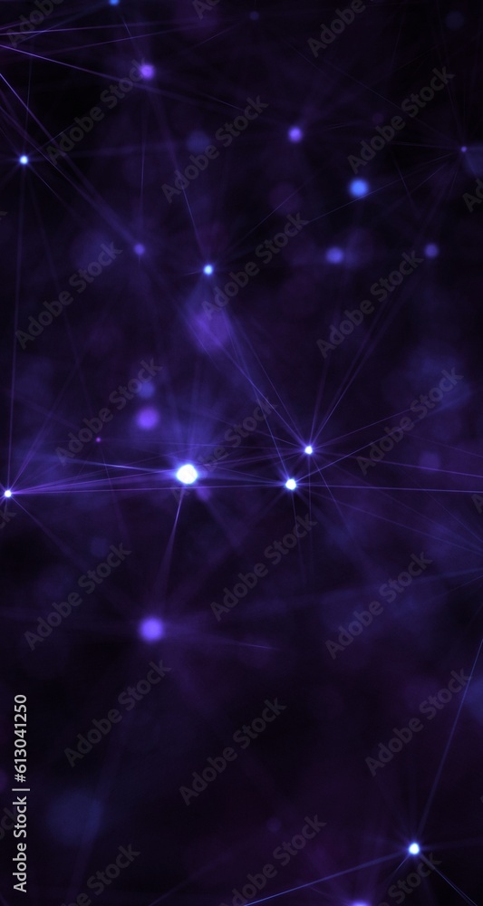 Neon purple gradient vertical web banner background. Fantasy abstract technology, engineering ...
