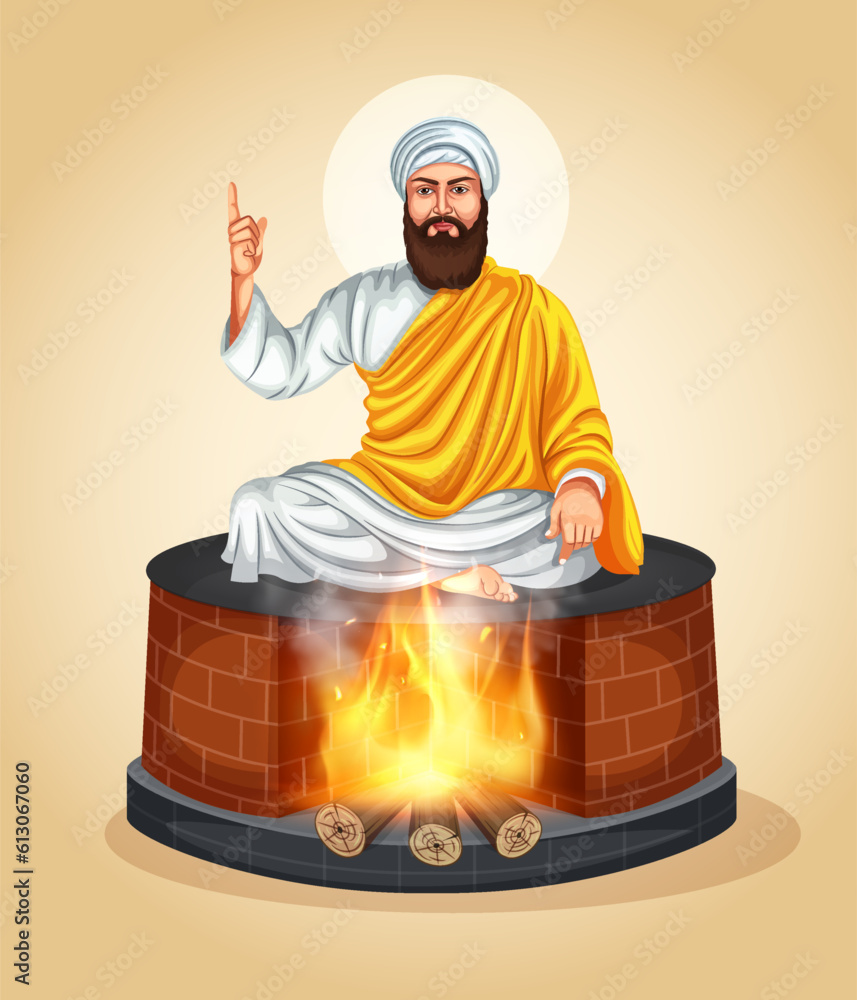 Martyrdom day of Guru Arjan Dev Ji, Shaheedi diwas. Creative printable ...