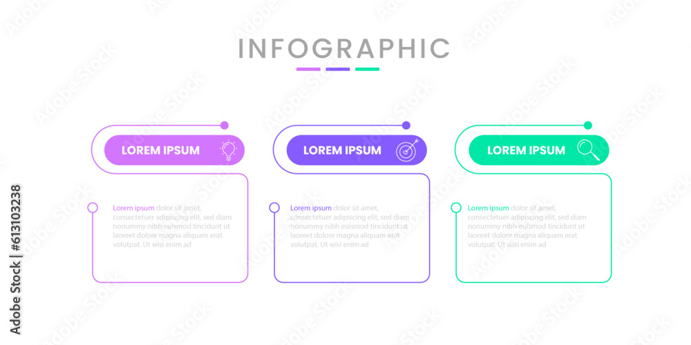 infographic vector design with icons and 3 options or steps ...