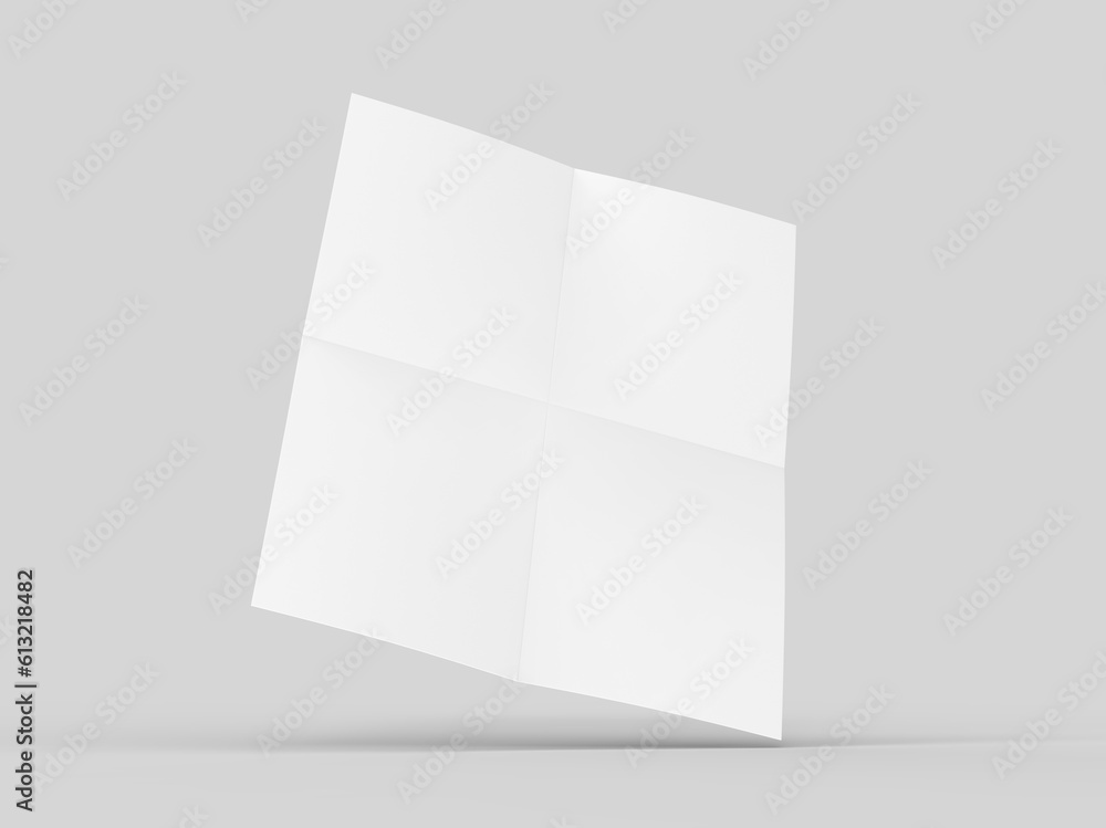 Blank brochure and poster template, 3d blank template illustration ...