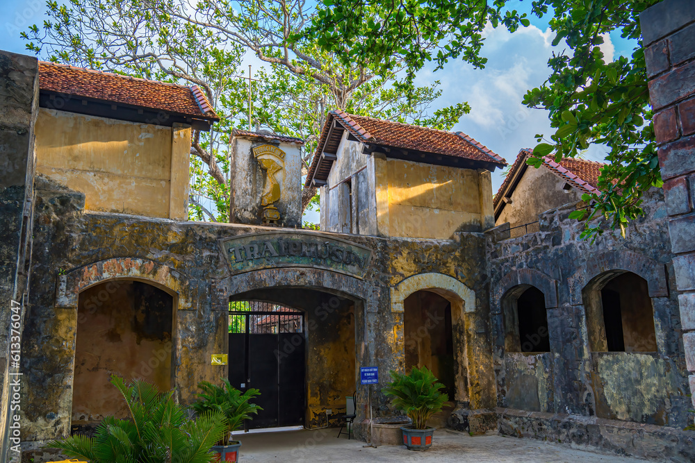 Entrance gate to the Con Son Prison Museum On Con Dao Island In Vietnam ...