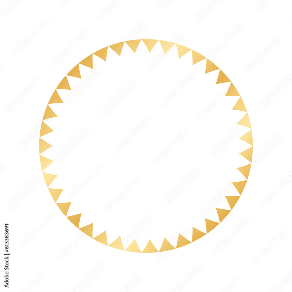 Abstract Golden round frame. Gold Border Template, elegant wedding ...