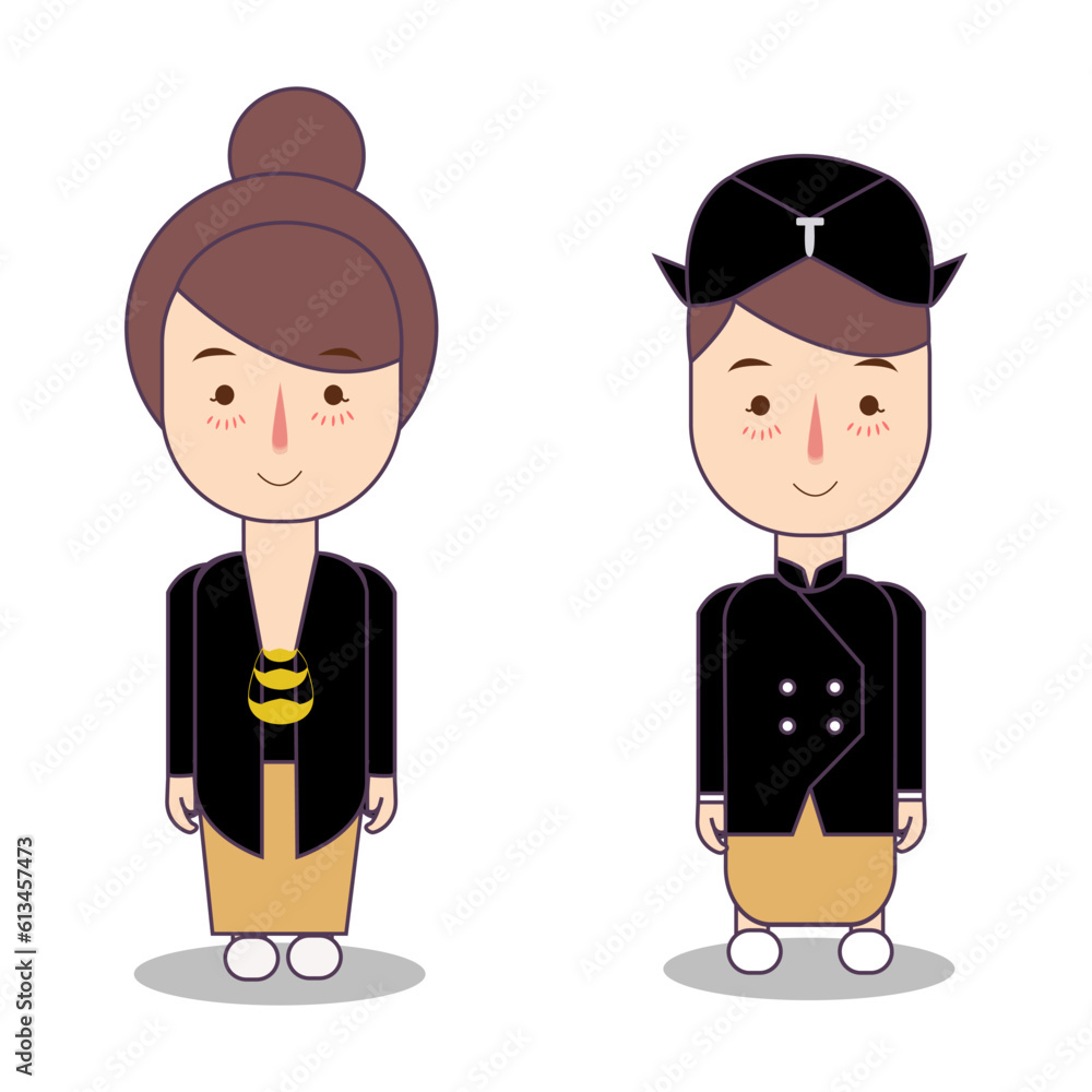 Traditional dress native tribe form Indonesian Java Javanese boy and ...