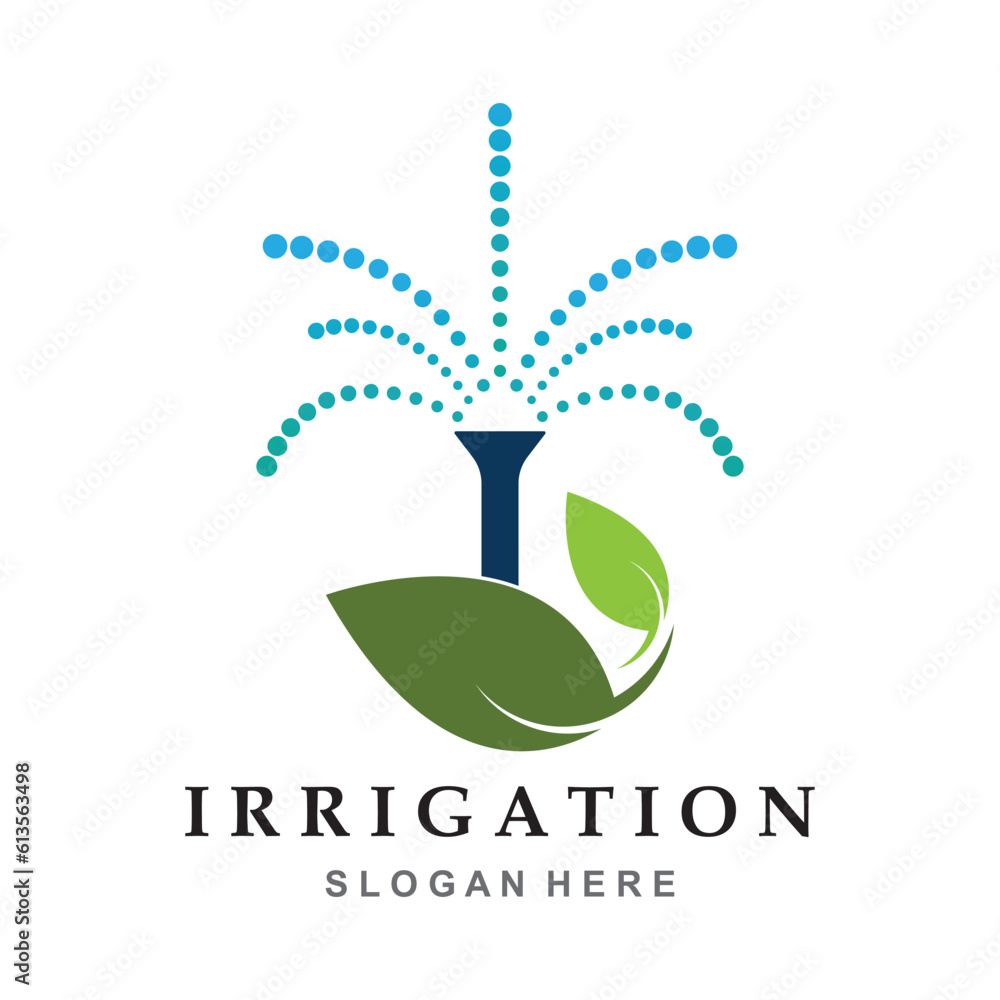 Irrigation logo design vector. Icon Symbol. Template Illustration Stock ...