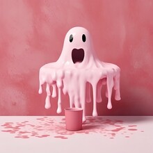 Pink Halloween Ghost Free Stock Photo - Public Domain Pictures