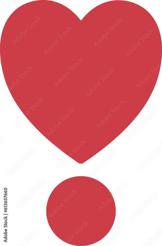 Heart Exclamation vector emoji icon. A decorative exclamation mark ...
