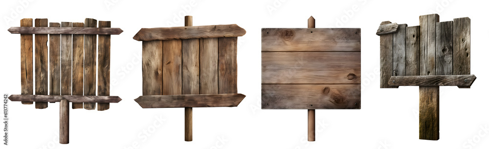 Blank empty wooden rustic signage sign board signpost post wood on ...