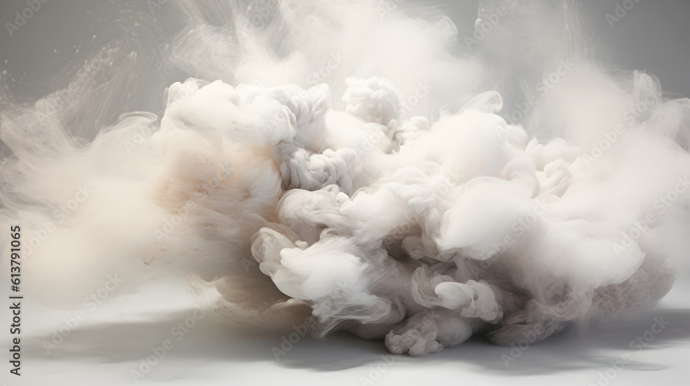 Plumes of smoke, mist, dust, haze, clouds, dynamic backdrop, studio ...