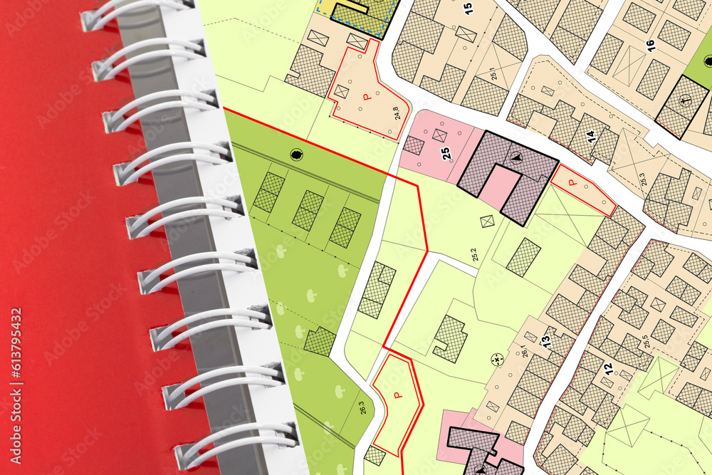 Ilustración de Stock Imaginary General Urban Plan concept - Zoning ...