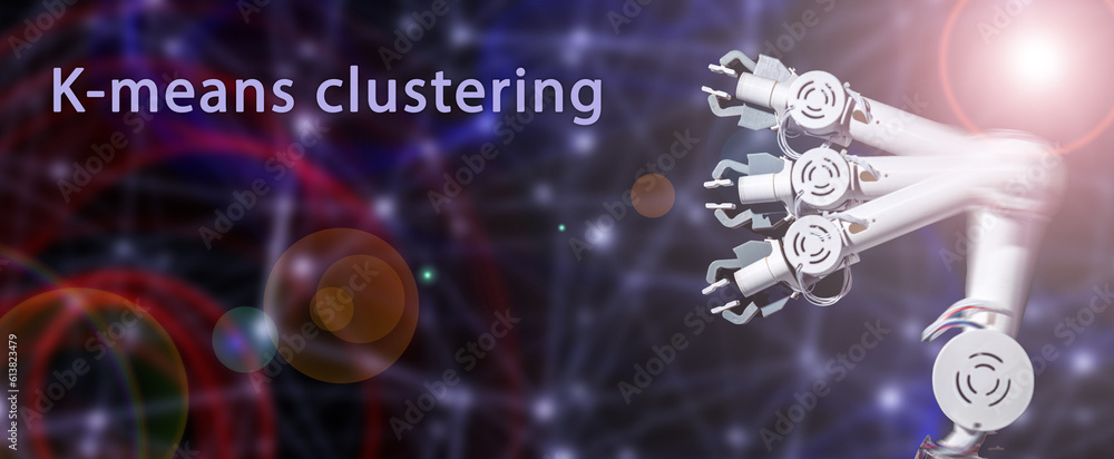 Ilustración de Stock K-means clustering an unsupervised learning algorithm used for clustering ...