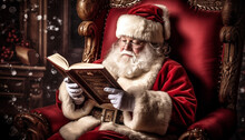Santa With His List Free Stock Photo - Public Domain Pictures