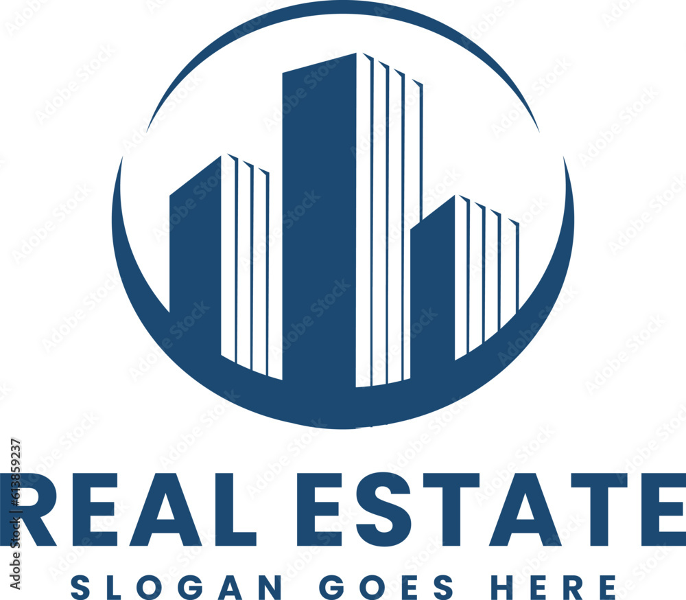 real estate logo design concept . Building branding icon. Towers symbol ...