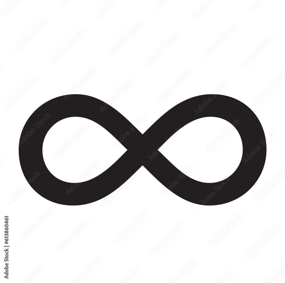 Vector de Stock Icono de símbolo infinito. Vector | Adobe Stock