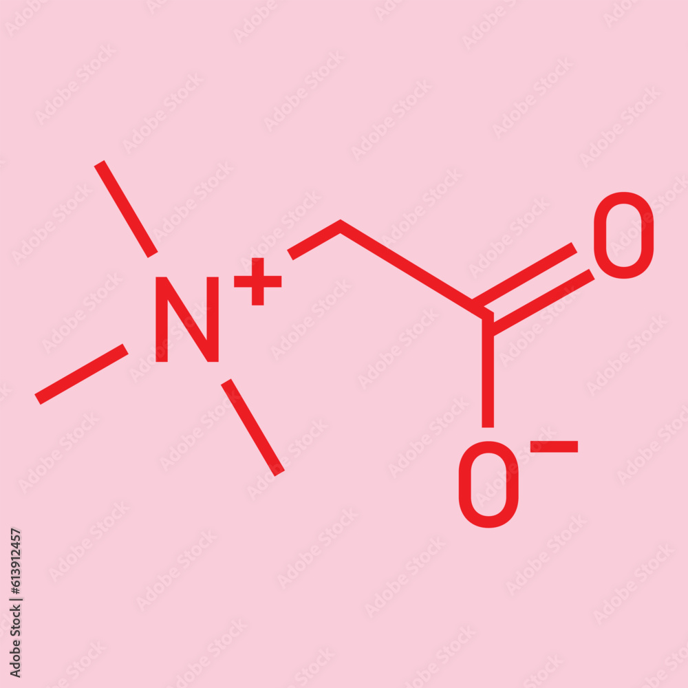 Chemical structure of Betaine (C5H11NO2). Chemical resources for ...