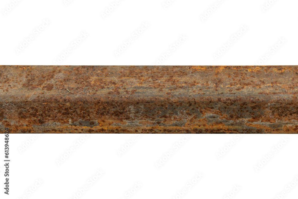 Rusty steel beam from metal stock isolated on transparent background ...
