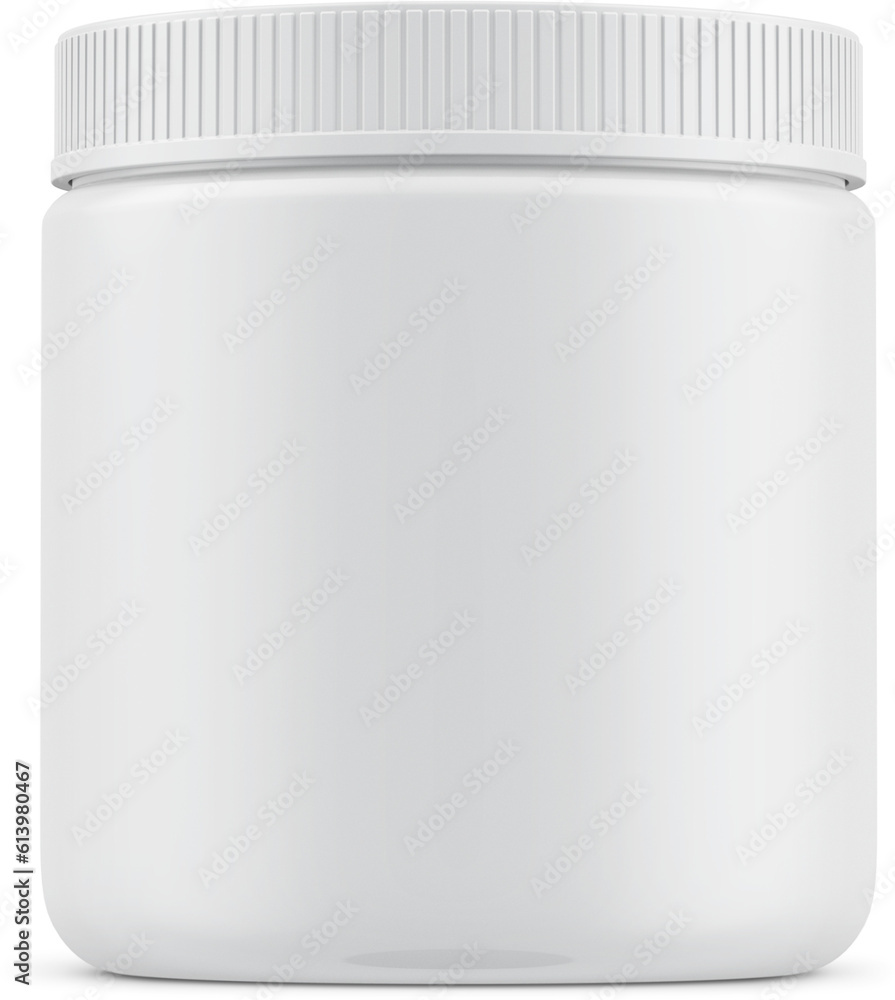Nutrition Supplemet Plastic Bottle Jar Packaging Isolated 3D Rendering ...