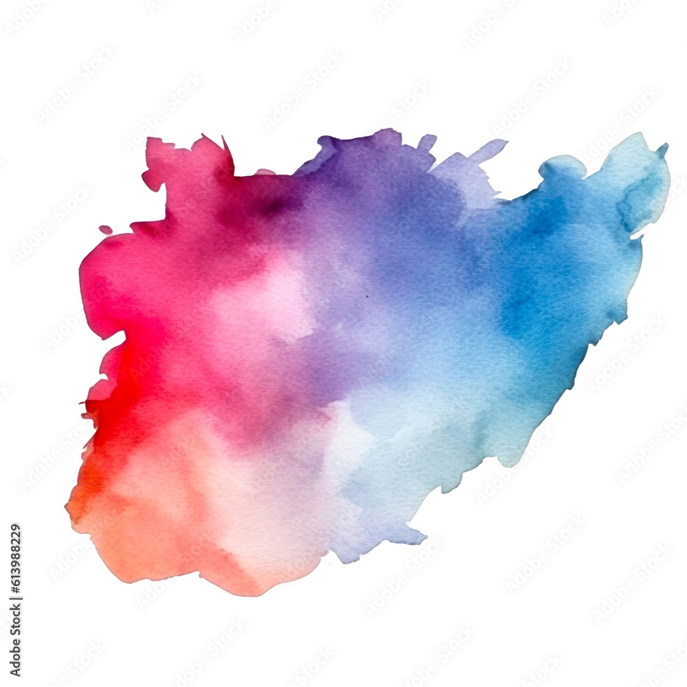 Pastel watercolor painting brush stroke isolated on transparent ...