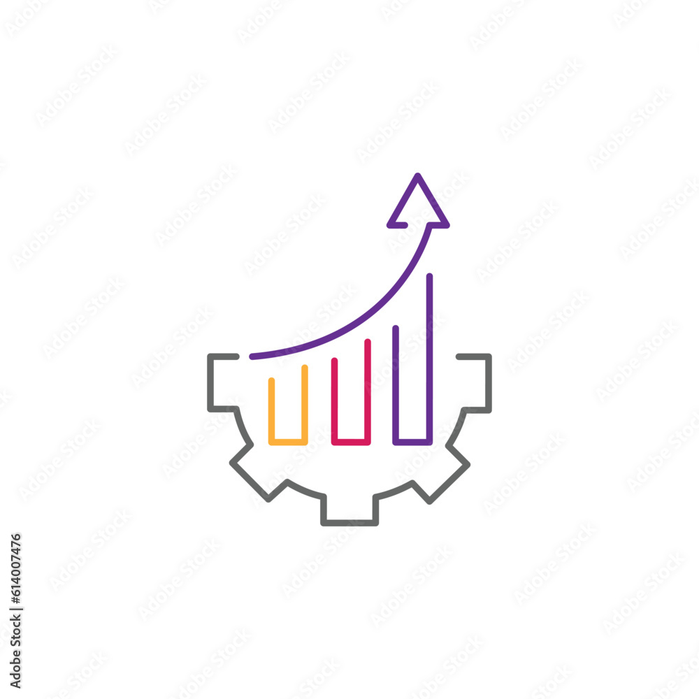 population growth icon, increase social development, global demography, people evolution chart ...