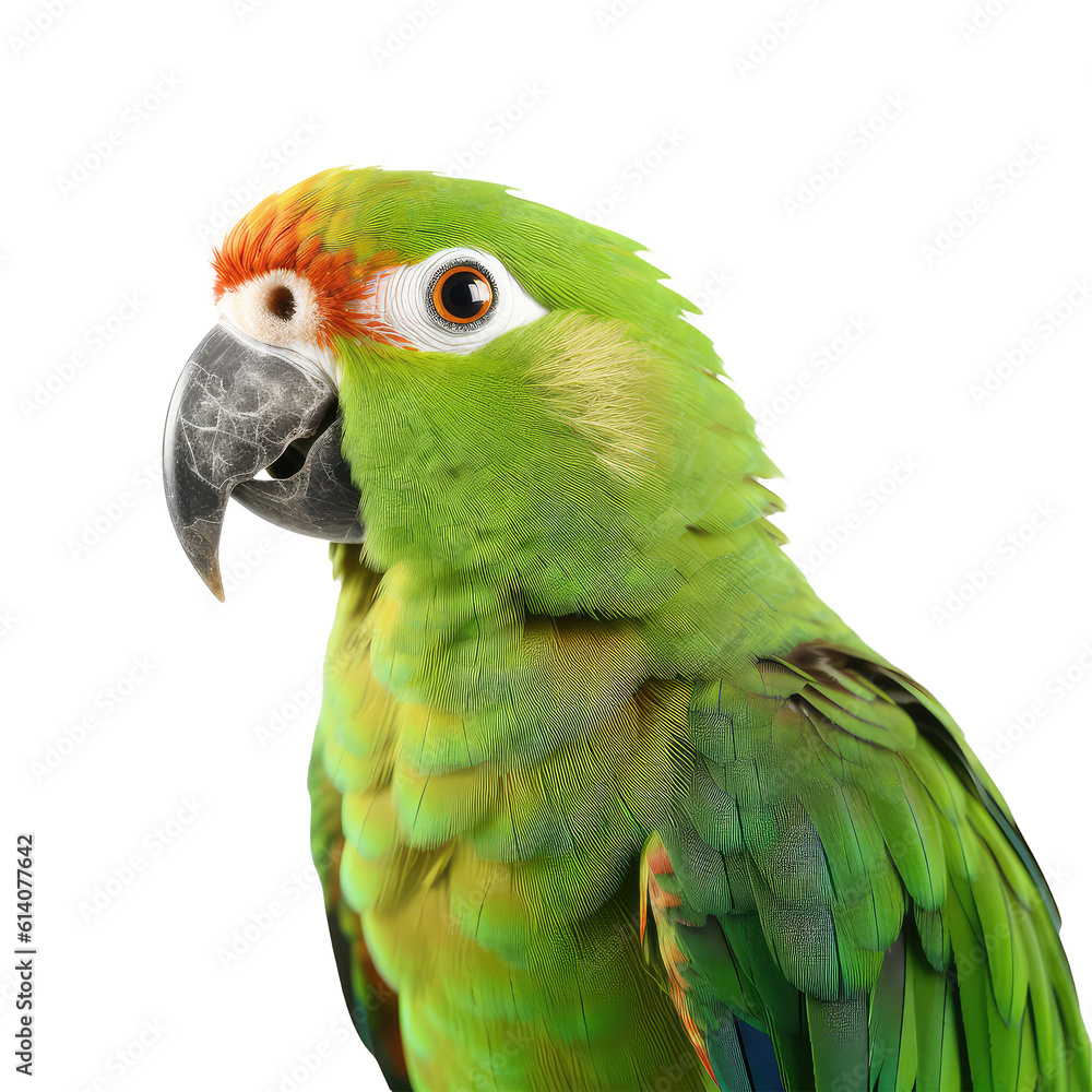 parrot isolated on white background. Stock Photo | Adobe Stock