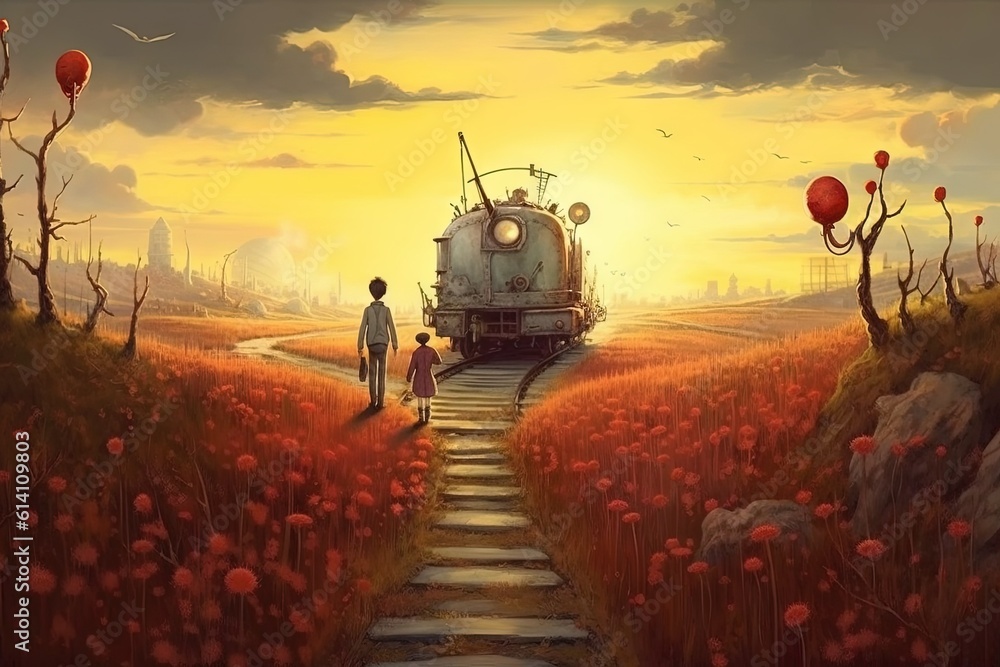 Ilustração Whispered Farewell: Witness the gentle departure of dreams ...