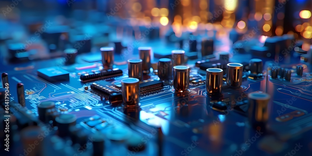 innovation, computer circuit, component, futuristic Stock Illustration ...