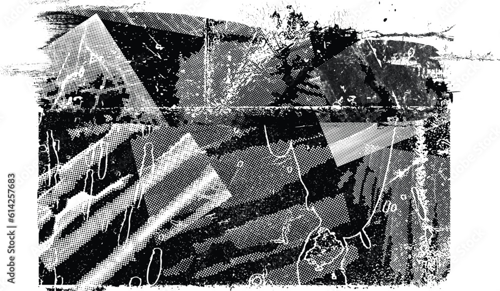 Glitch distorted grunge layer . Noise destroyed . Trendy defect error ...