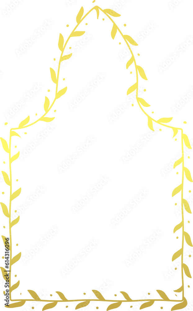 Pointed Arch gold wreath golden frame rectangular frame architectural ...