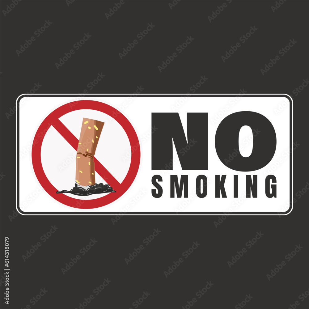 Stock-Vektorgrafik „Printable sticker label design of no smoking area ...