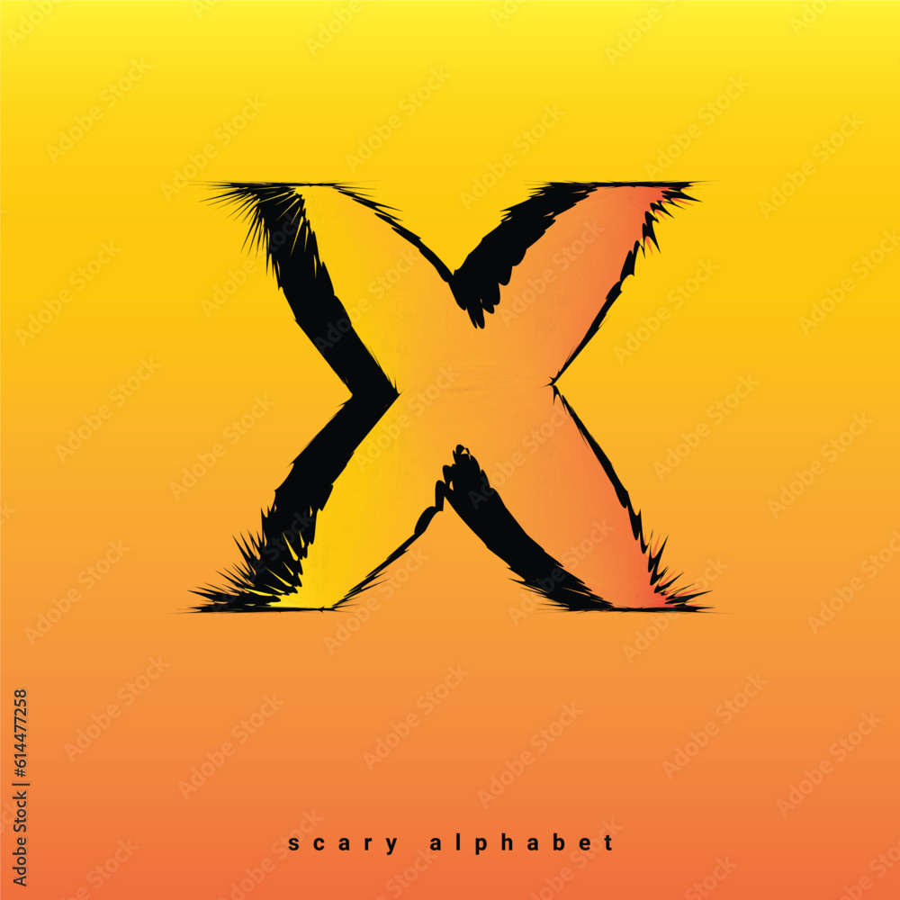 Image vectorielle Stock creepy, comic, illustration, graffiti font ...