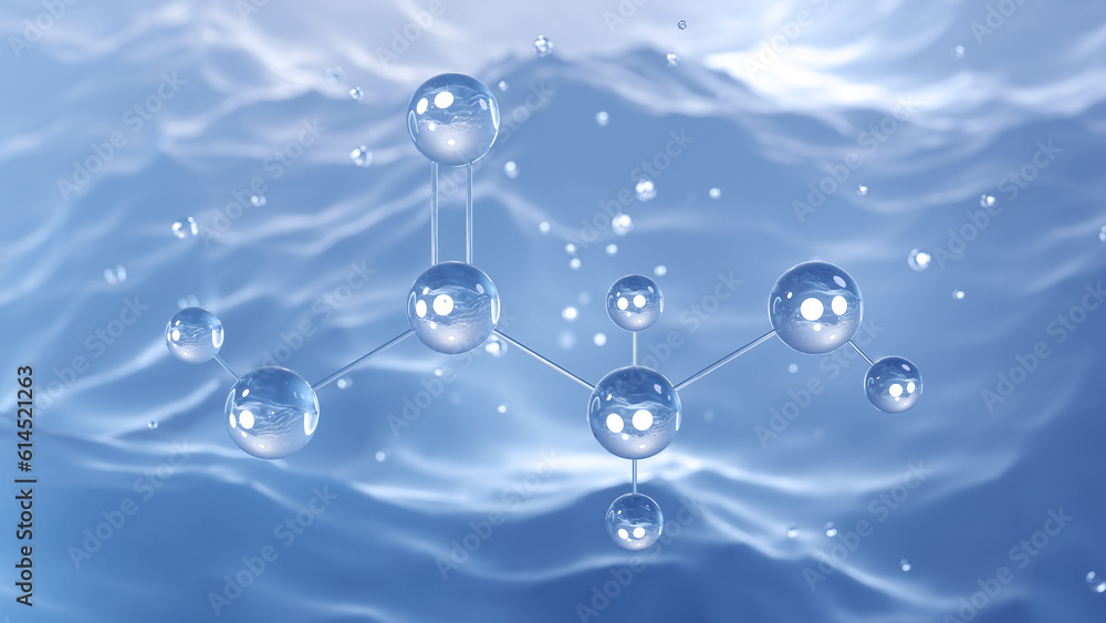 glycolic acid molecular structure, 3d model molecule, hydroxyacetic ...