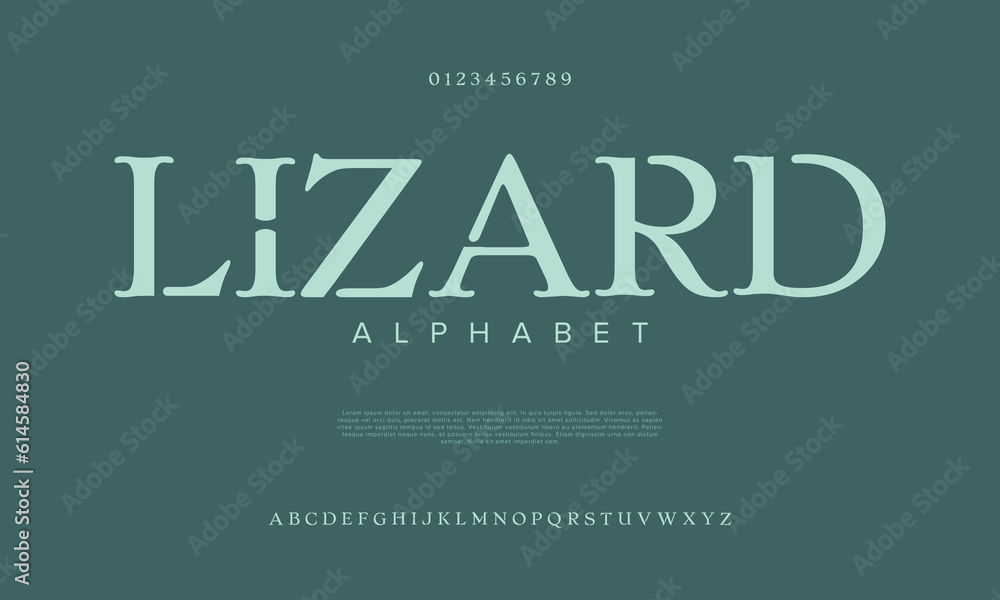Lizard abstract digital technology logo font alphabet. Minimal modern ...