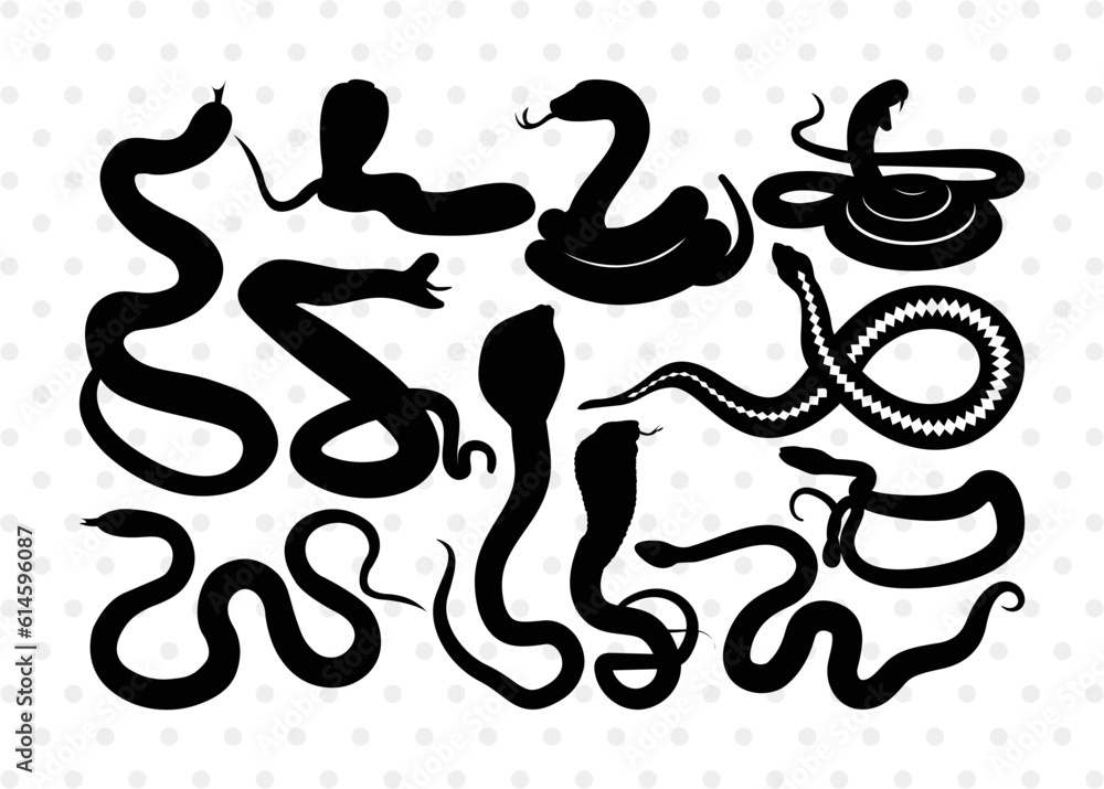 Snake Silhouette, Snake SVG, Serpent Svg, Viper Snake Svg, Cobra Svg ...