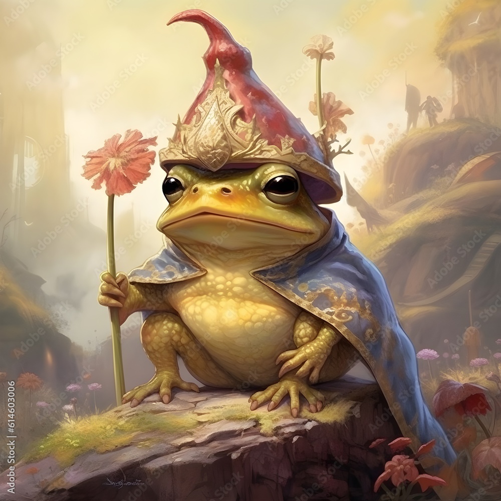Stock-Illustration „Generative AI, Little Prince, Little Toad, Fairy ...