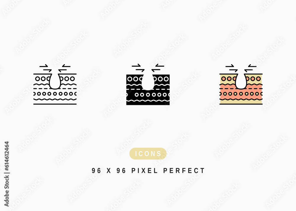 Pore Tighten Icon. Health Skin Pore Narrow Symbol Stock Illustration ...