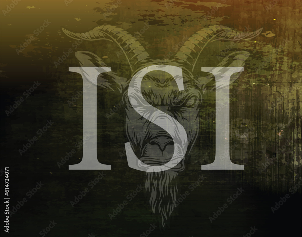 ISI markhor logo on army background Stock Vector | Adobe Stock