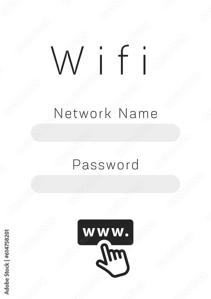 Wifi Images of Free Wi-Fi and Network Credentials Stock Illustration ...
