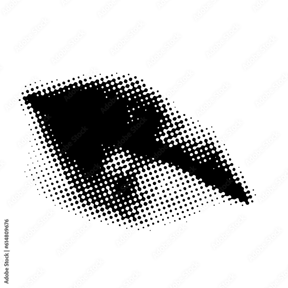 Closed Halftone Female Mouth. Lips front view. Vector Isolated ...