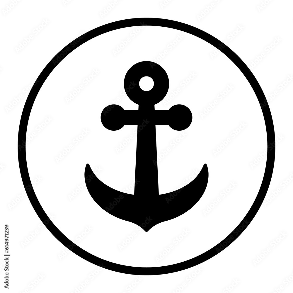 anchor icon PNG image Stock Illustration | Adobe Stock