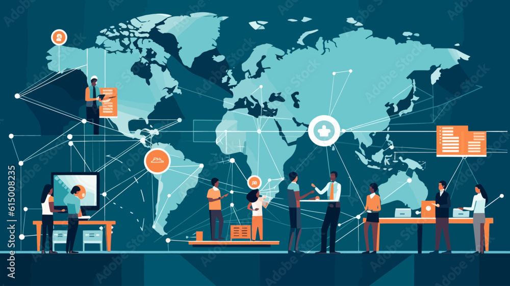 Global communication network concept. Environmental technology ...