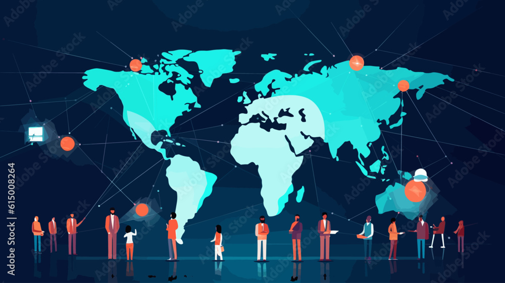 Global communication network concept. Environmental technology ...