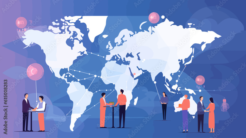 Global communication network concept. Environmental technology ...