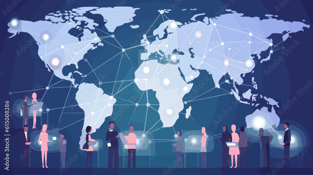 Global communication network concept. Environmental technology ...