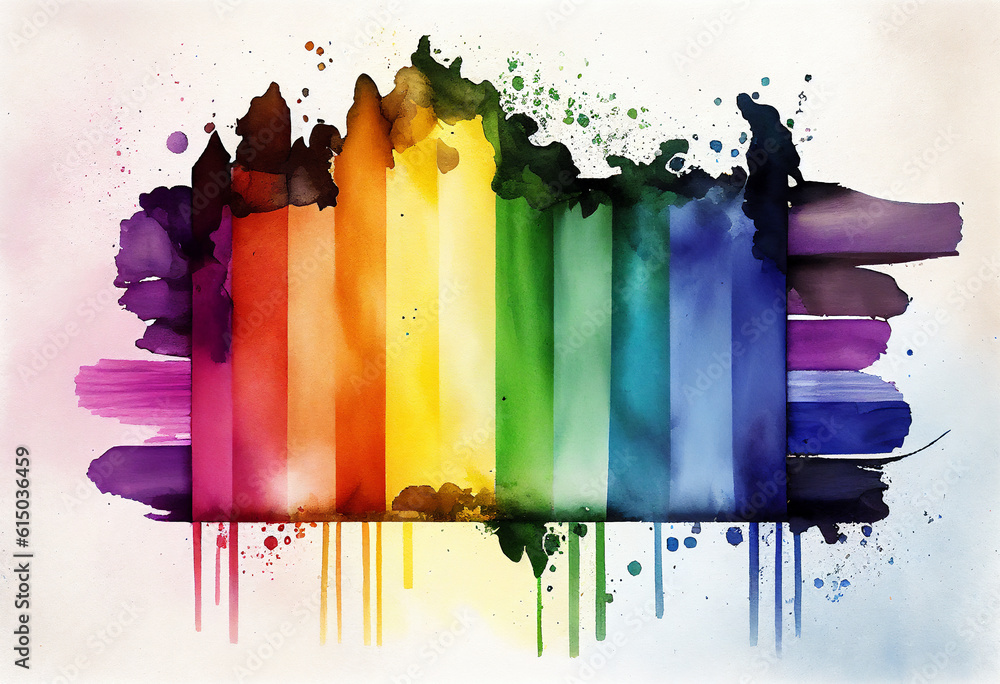 Abstract background colours of the Pride flag, the rainbow symbol of ...