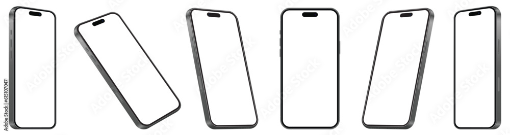 Realistic smartphone mockup. perspective mobile phone mockup similar to ...